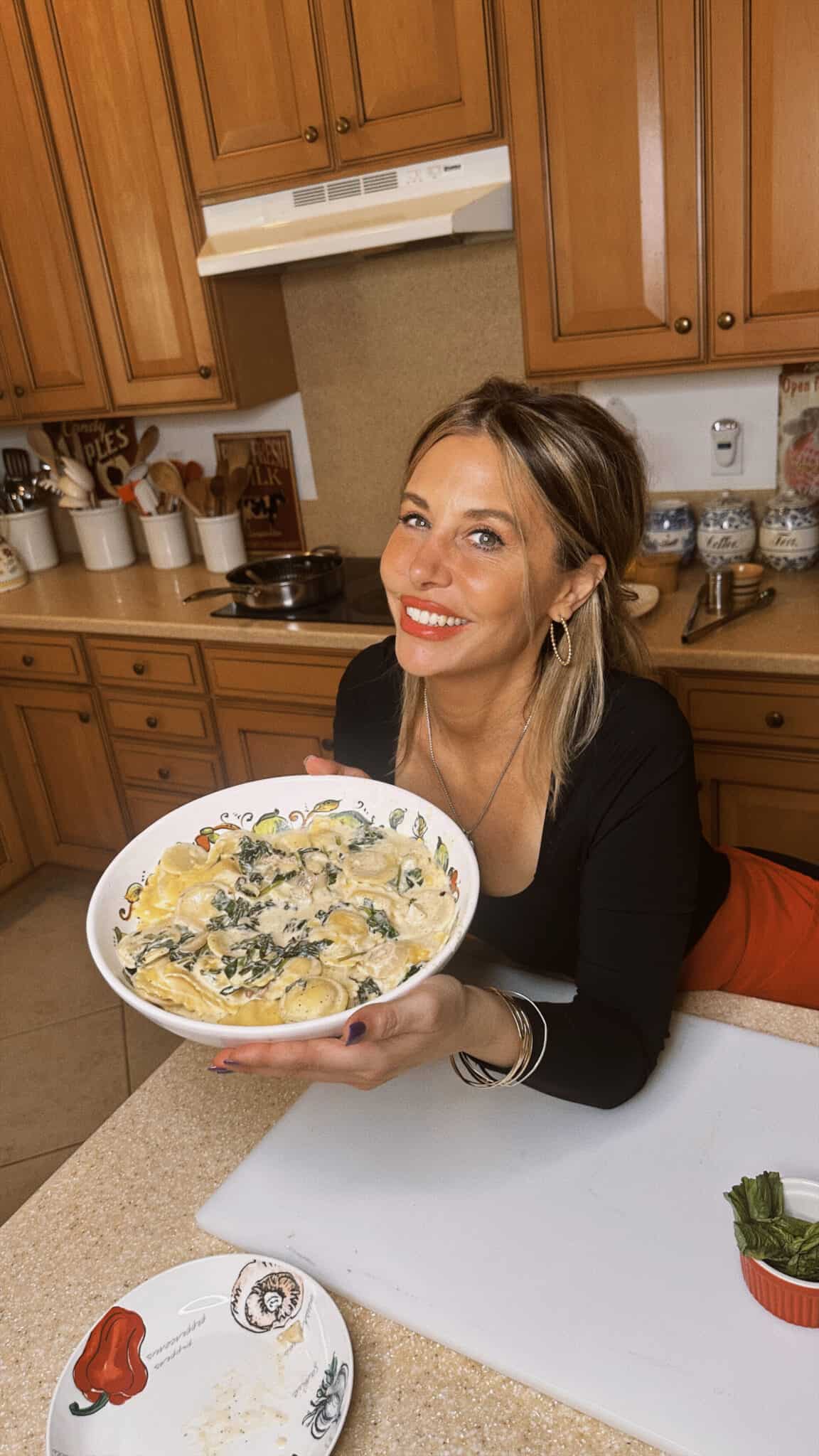 Creamy Spinach Lobster Ravioli - Melissa Jo Real Recipes